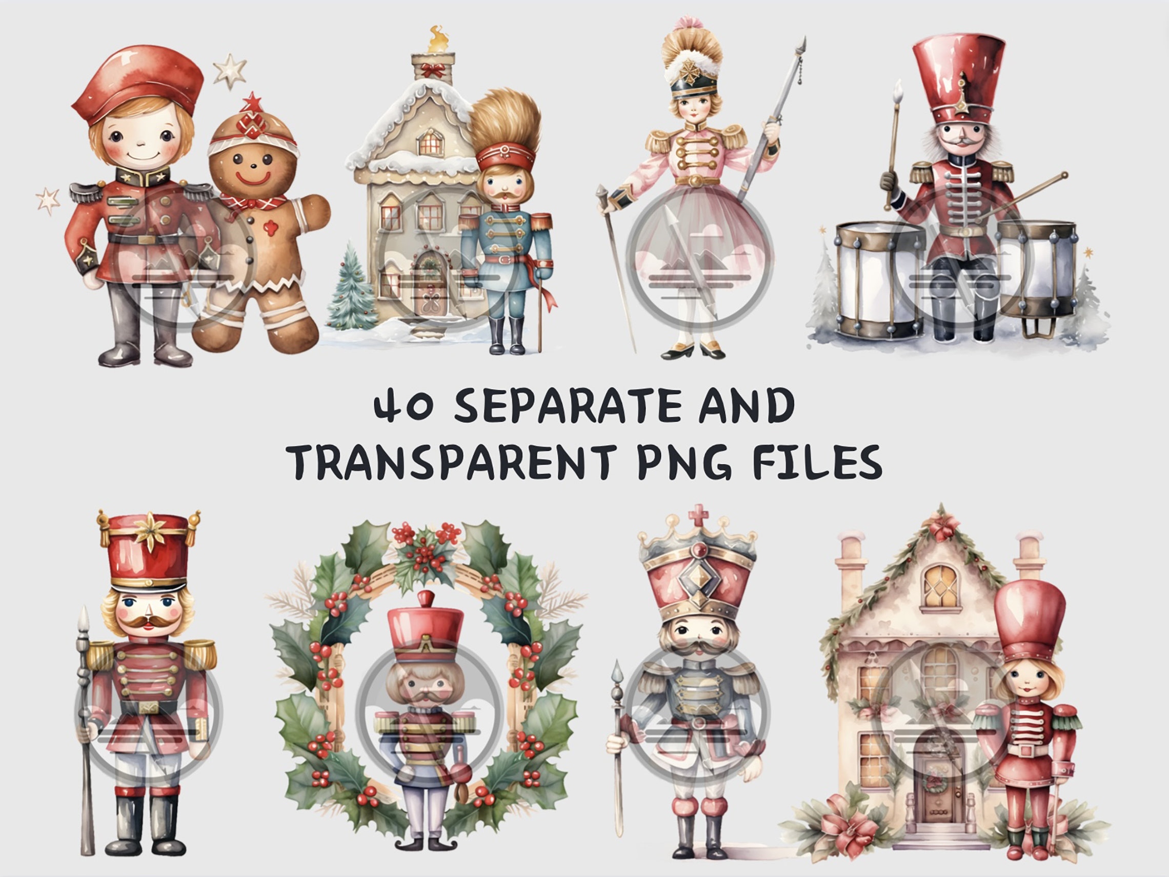 Watercolor Cute Nutcracker Clipart, Christmas Clip Art Bundle, Digital ...