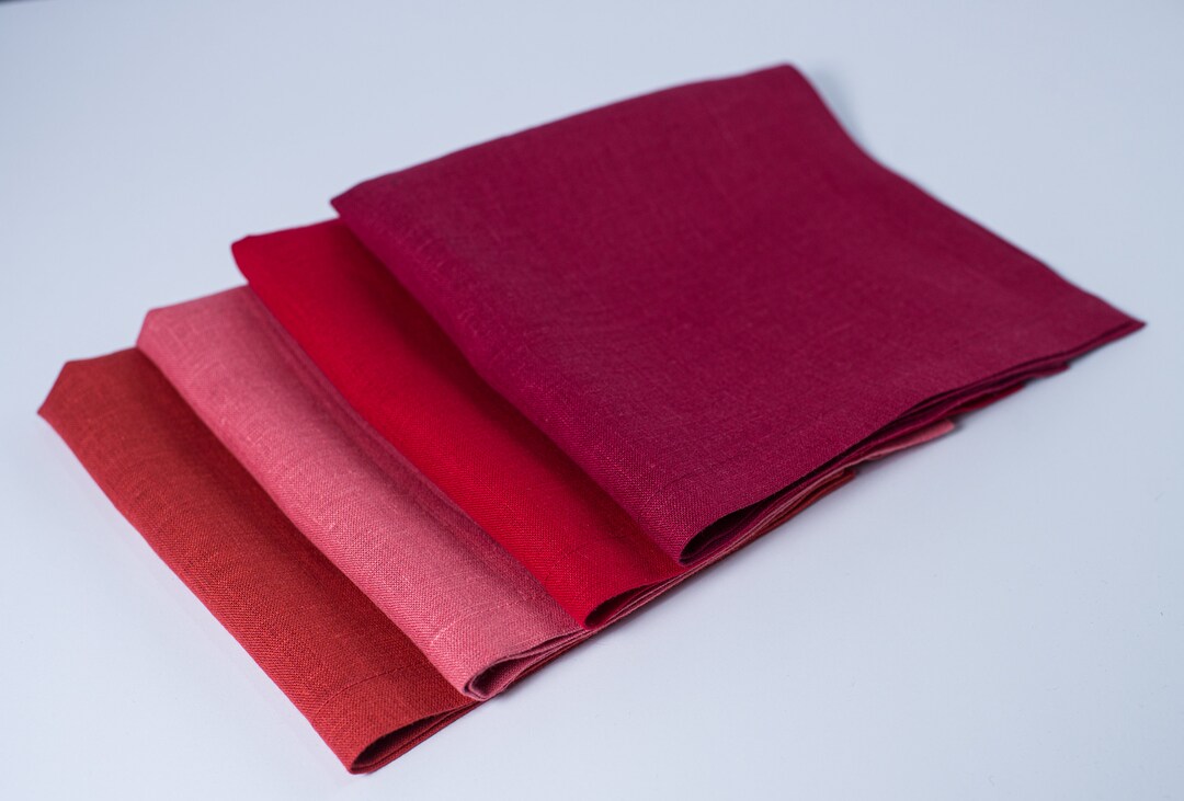 Red Linen Napkin. Table Linens, Table Decor. Organic Linen Cloth ...