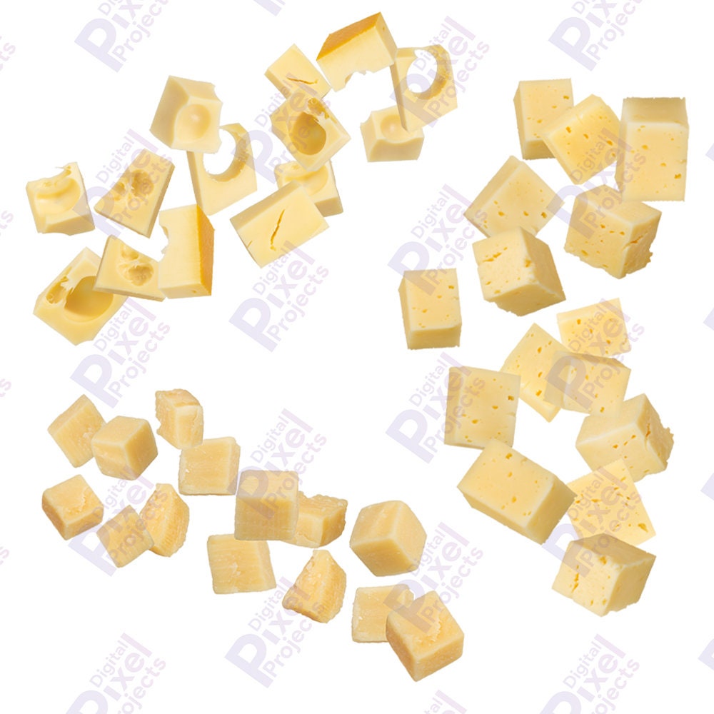Clipart of Cheese Slices in PNG Format, Cut Out on a Transparent ...