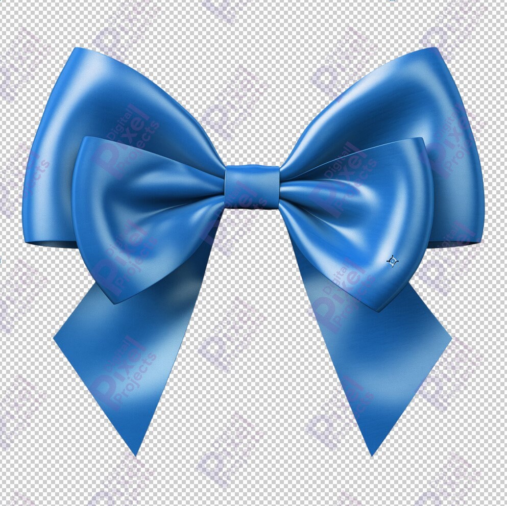 8 PNG Overlays With Images of Gift Ribbon Bows on a Transparent ...