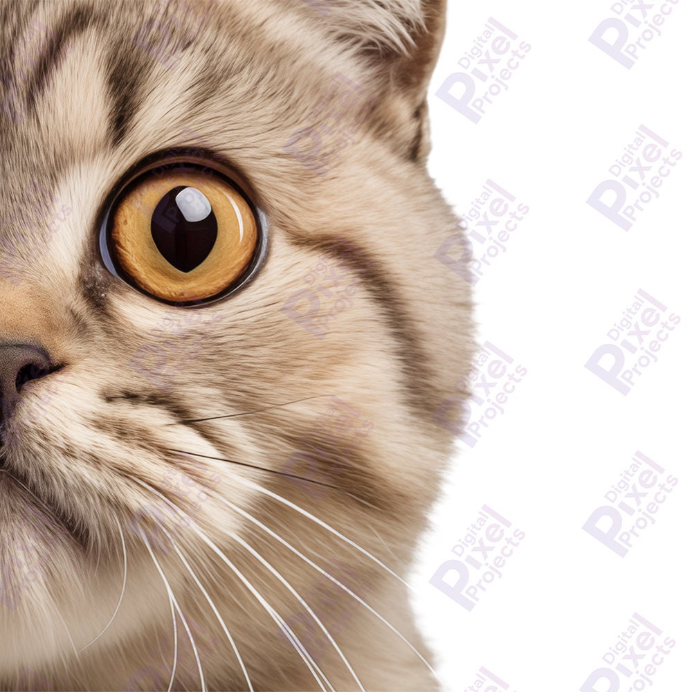 11 PNG Overlays With Images of Cats of Different Breeds on a ...
