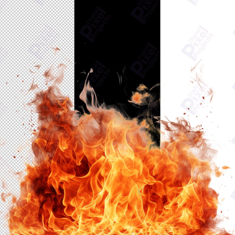 Fire and Flame Overlays. 23 PNG Clipart Overlays With Realistic Fire ...