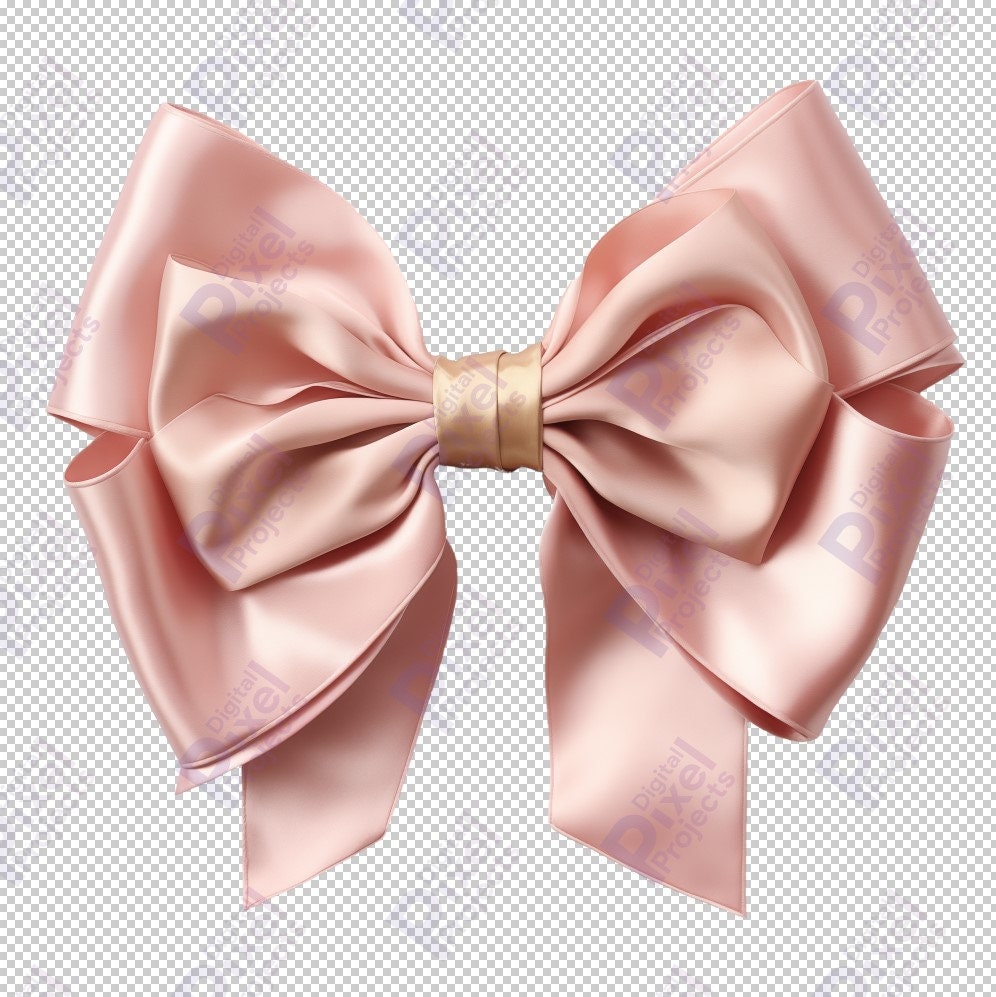 8 PNG Overlays With Images of Gift Ribbon Bows on a Transparent ...