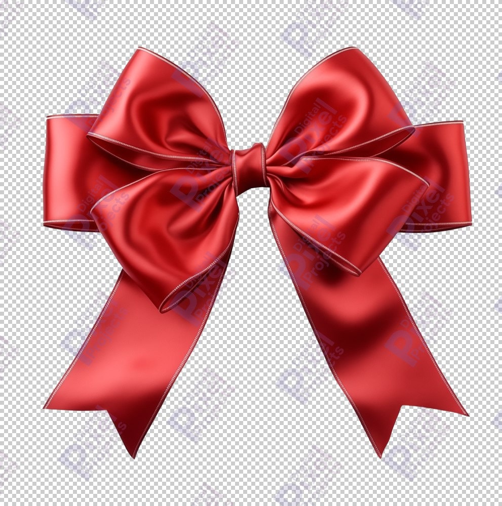 8 PNG Overlays With Images of Gift Ribbon Bows on a Transparent ...