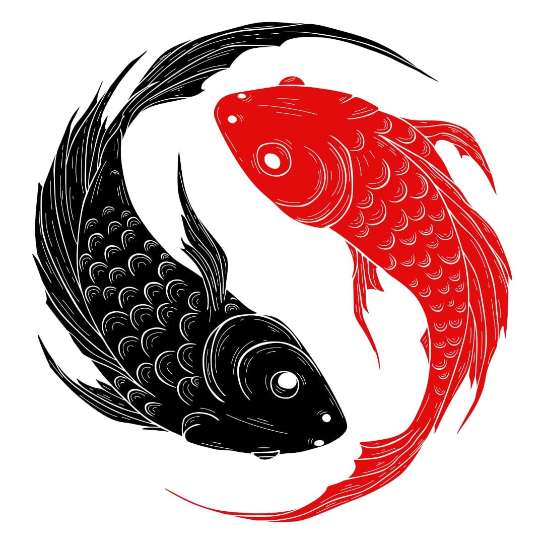 Yin and Yang SVG Files Yin-yang Cut Files Yin and Yang Vector Files Yin ...