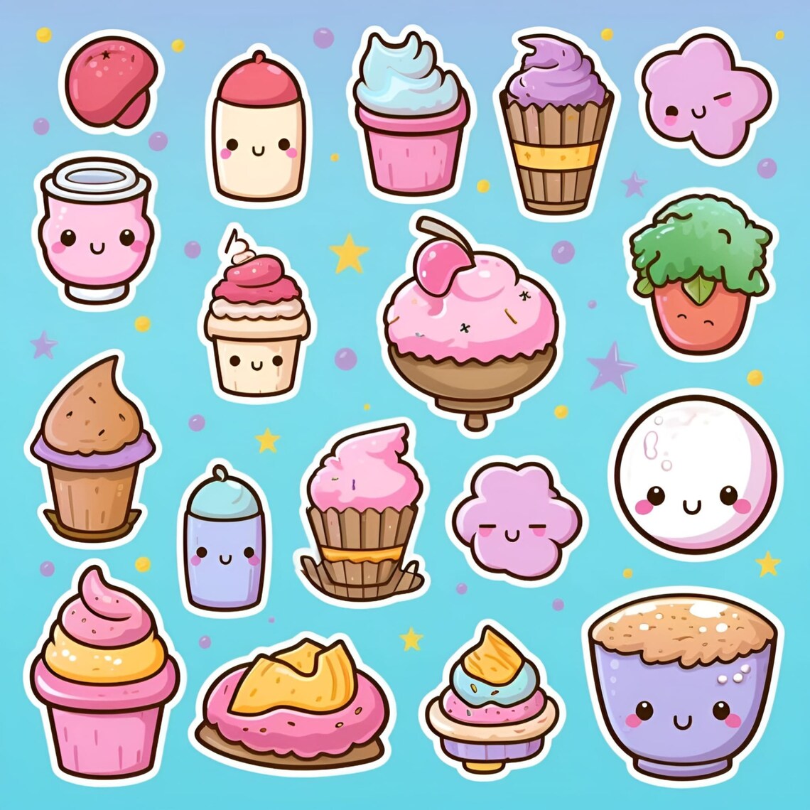 Perfect Match Kawaii Clipart Set Cute Food Clip Art Kids Gifts Best ...