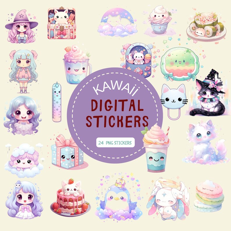 Perfect Match Kawaii Clipart Set Cute Food Clip Art Kids Gifts Best ...