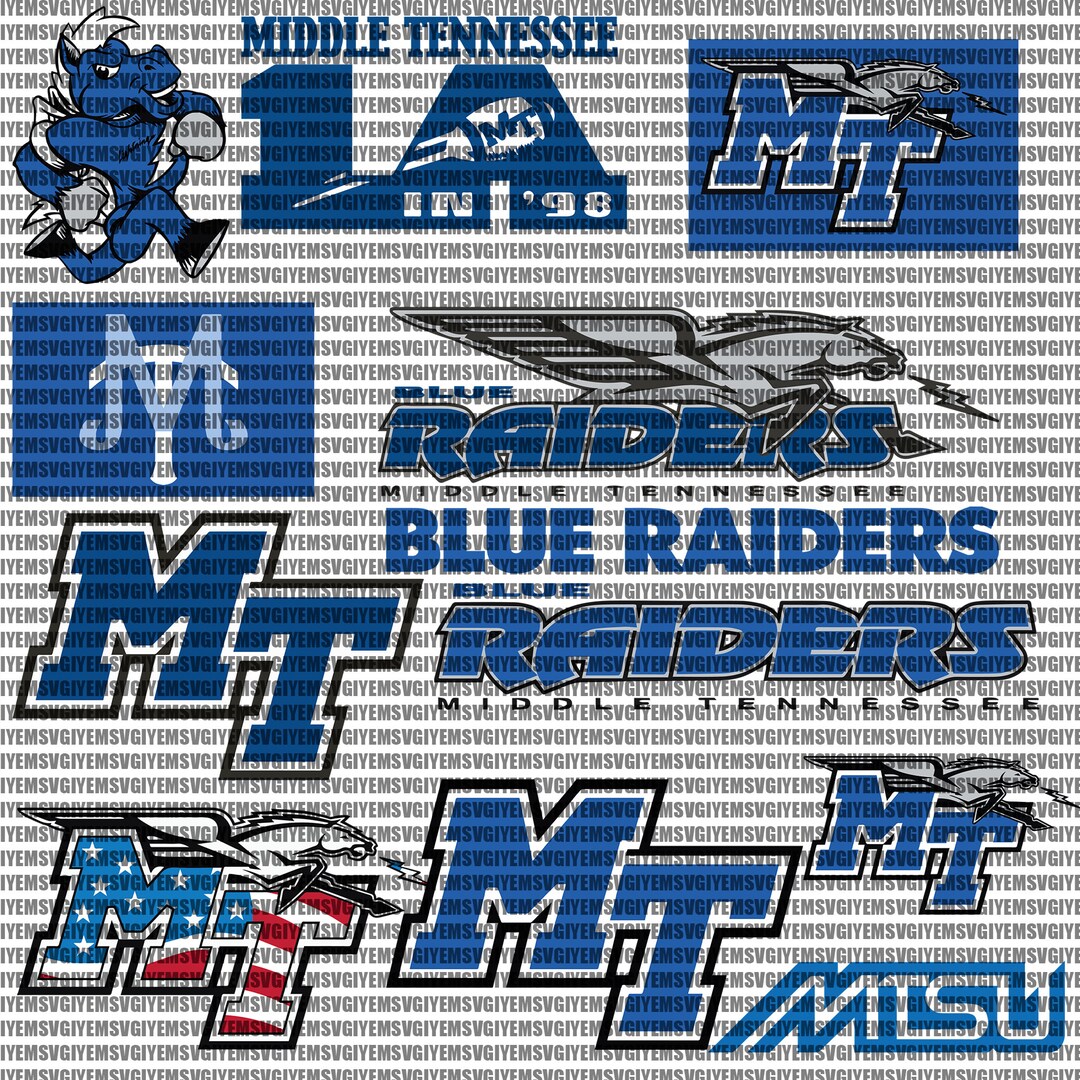 Mid Tennessee State College SVG, Blue Raiders SVG, University ...