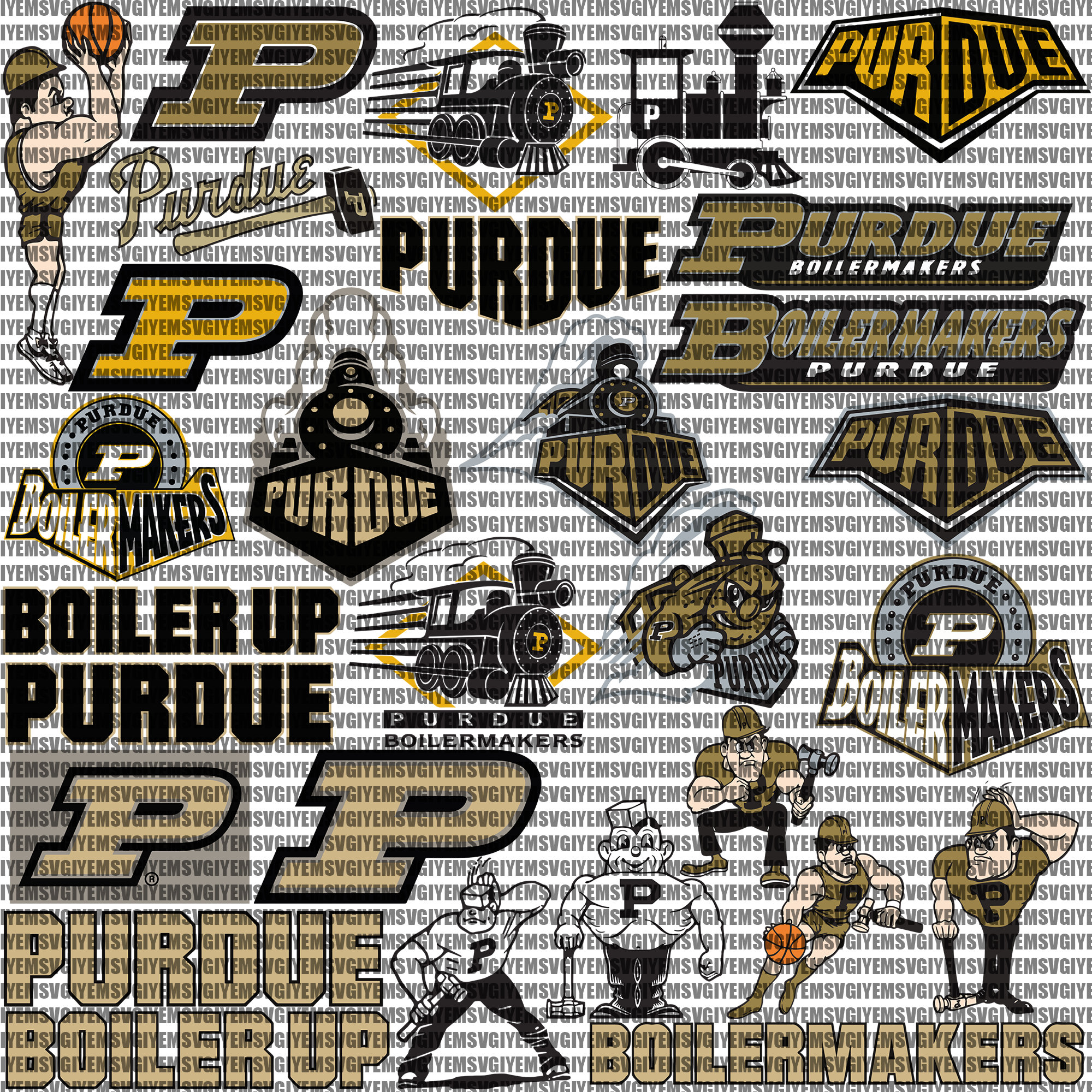 2 x 2 inch Purdue Logo - Apparel