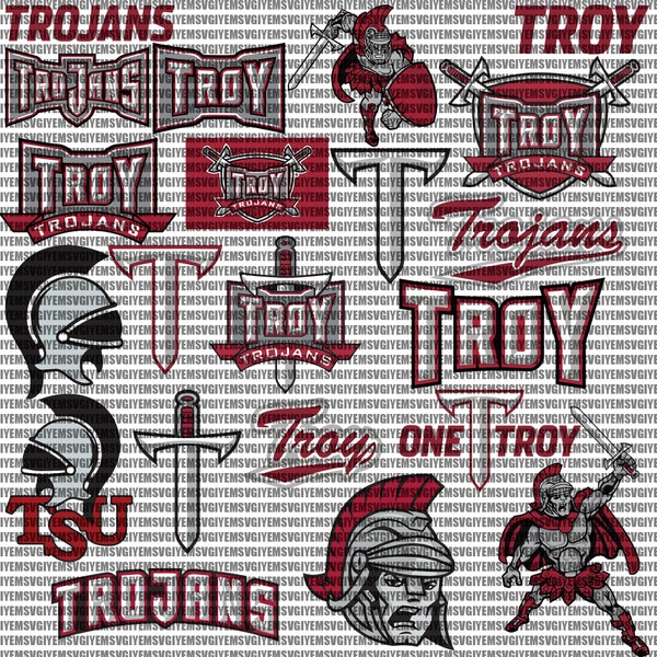 Trojans Football Svg - Etsy