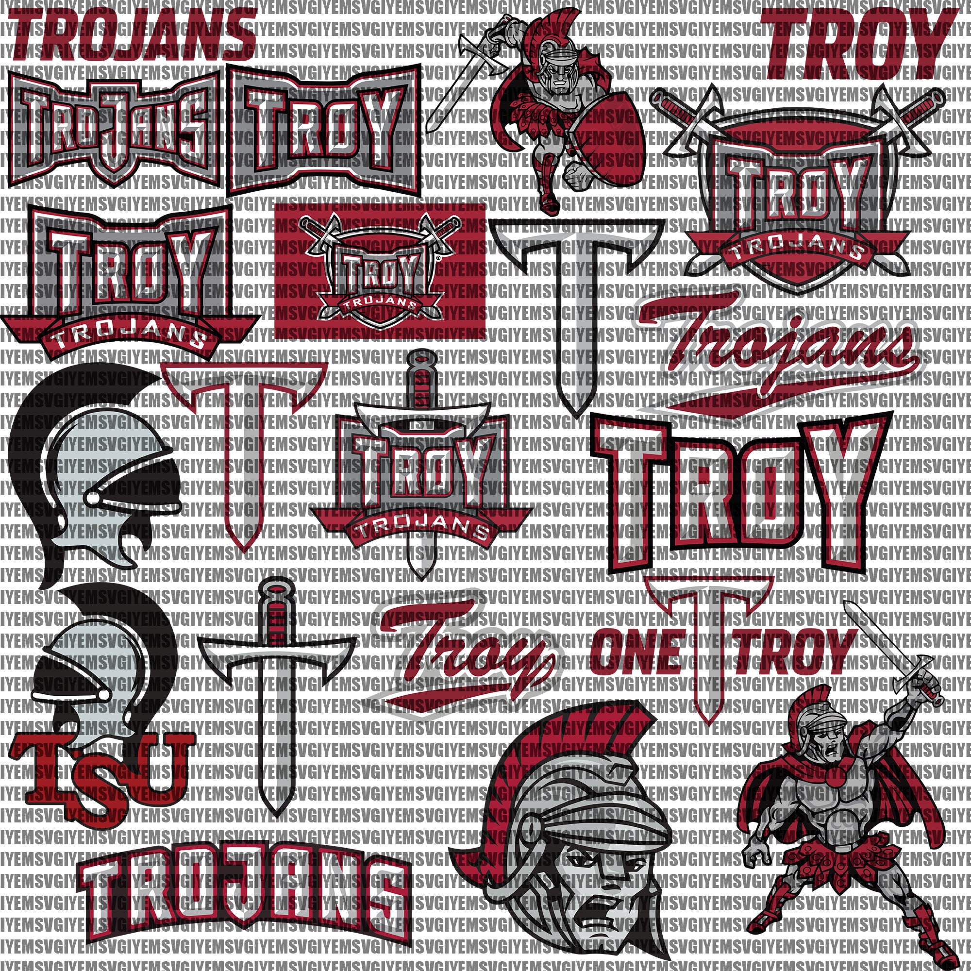 Troy College SVG, Trojans SVG, University, Athletics, Football ...