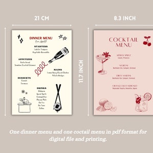 MENU, Dinner Party Menu, Drink Menu, Bar Menu, Dinner and Bar Menu ...