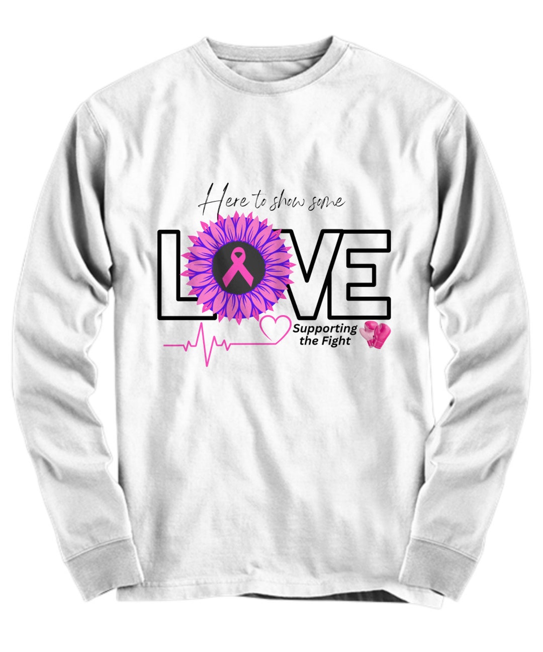 Here to Show Some Love Breast Cancer Apparel - Etsy