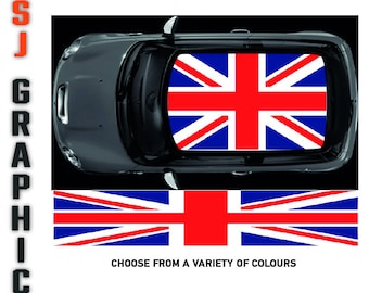 Union Jack Roof Black for Bmw Mini Cooper Graphics Stickers Decals - Etsy