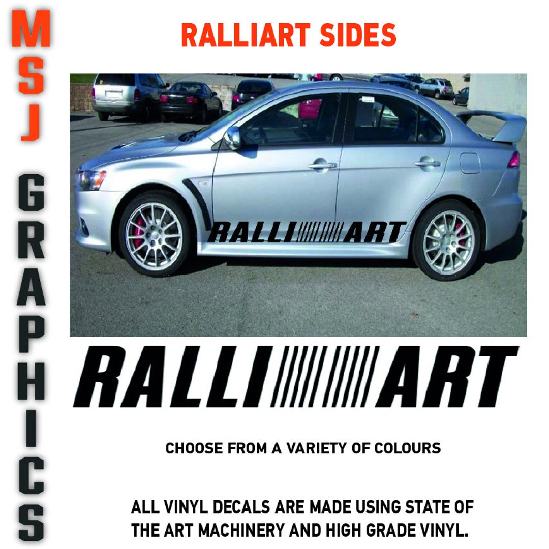 Ralliart Sides X 2 for Mitsubishi Lancer Car Sticker Graphics - Etsy