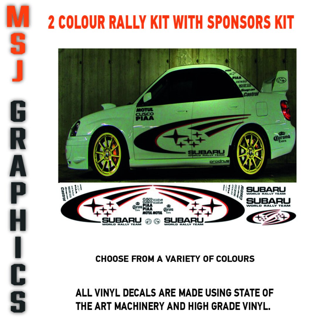 Rally Kit 4 2 Colour Graphics Stickers - Etsy