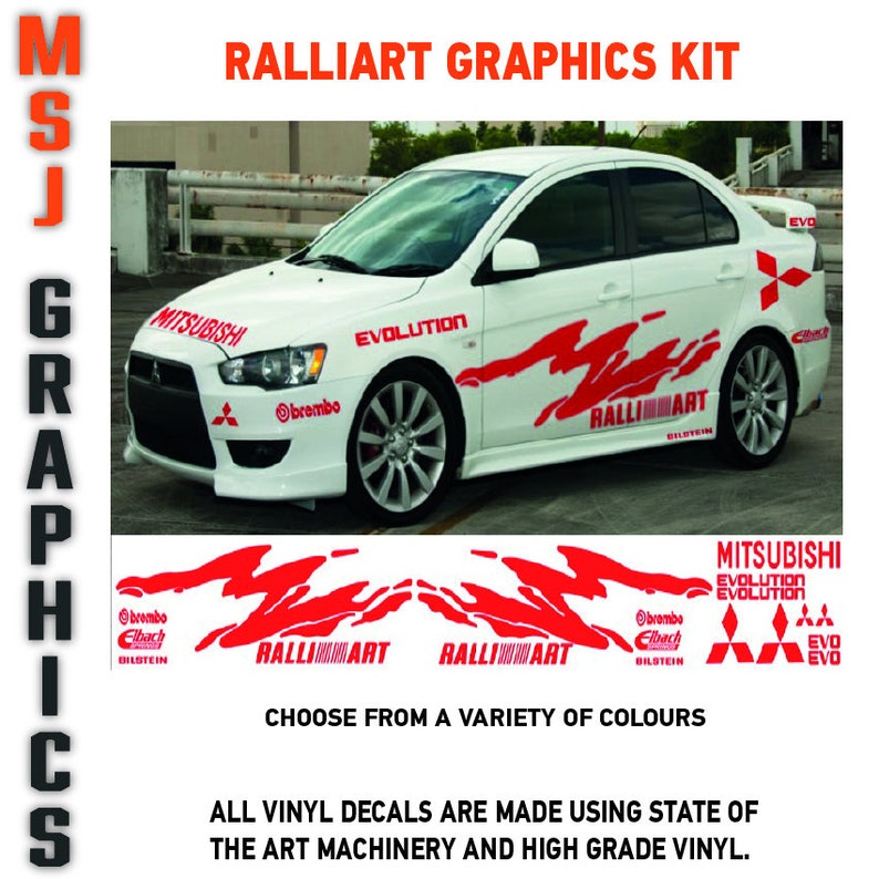 Rally Kit With Sponsors for Mitsubishi Lancer Evo Ralliart Graphics ...
