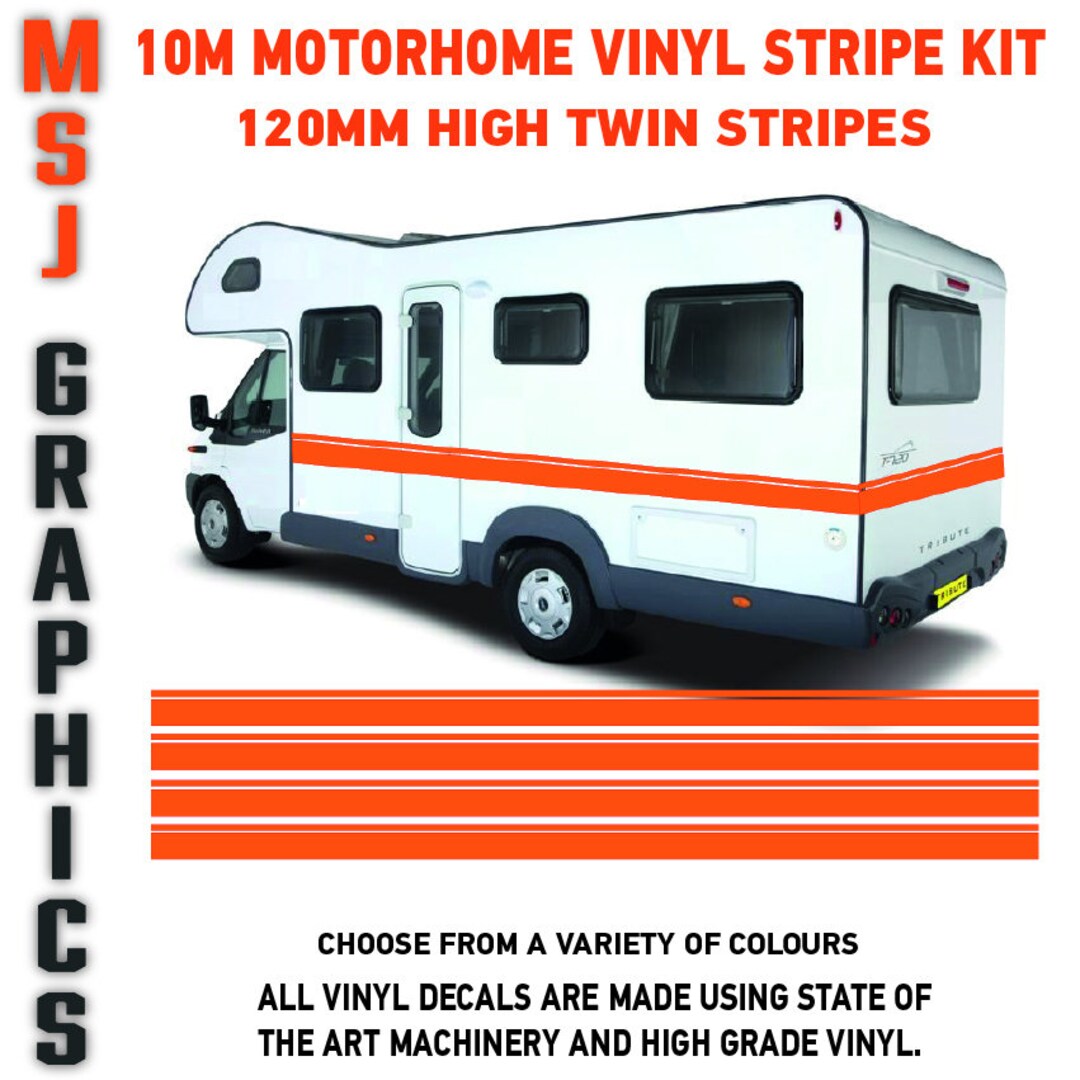 10m Vinyl Stripes for Motorhome Caravans Campervan Horsebox Decal ...