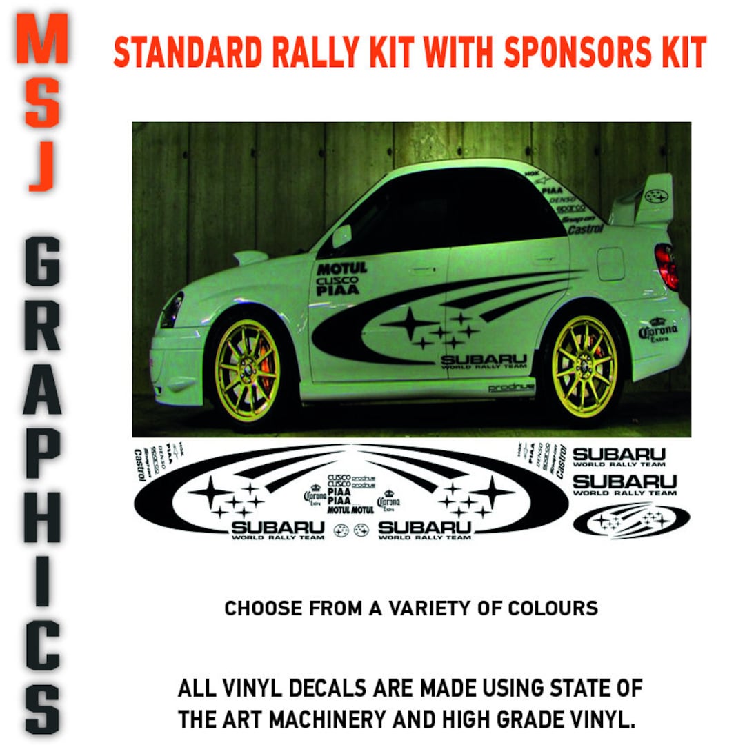 Standard Rally Kit With Sponsors for Subaru Impreza Wrx Sti - Etsy UK
