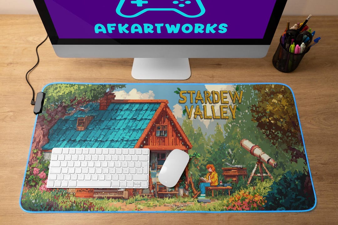 Stardew Valley Mouse Pad XL | Robins House Pixel Art Desk Mat - Etsy UK