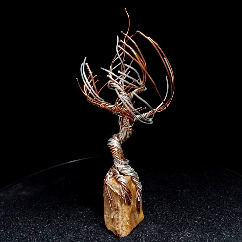 Mini Upward Windswept Twisted Wire Tree - Etsy