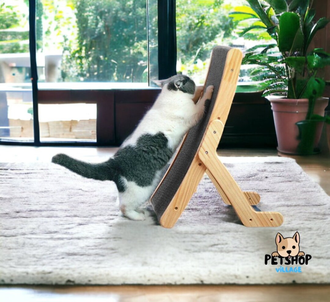 Wooden Cat Scratcher Post, Kitten Scratching Board, Claw Grinding Toy ...
