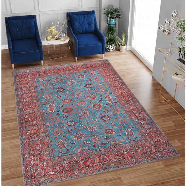 Blue Persian Rug - Etsy