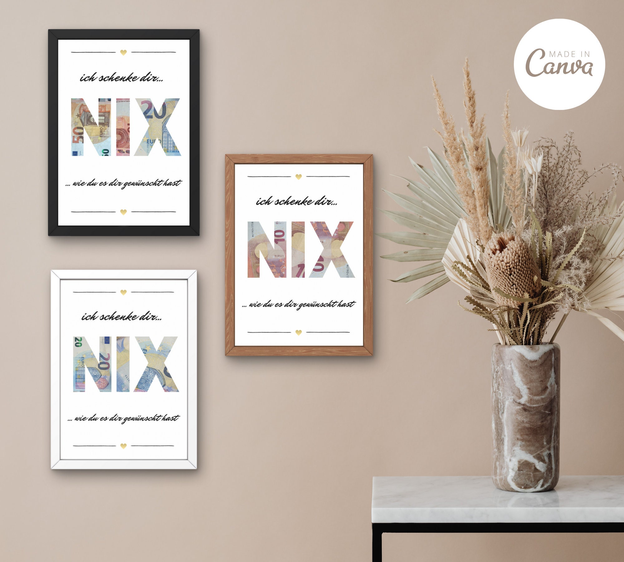 Nix Download Vorlage Geldgeschenk Nichts / Geldgeschenk NIX / Geschenk ...