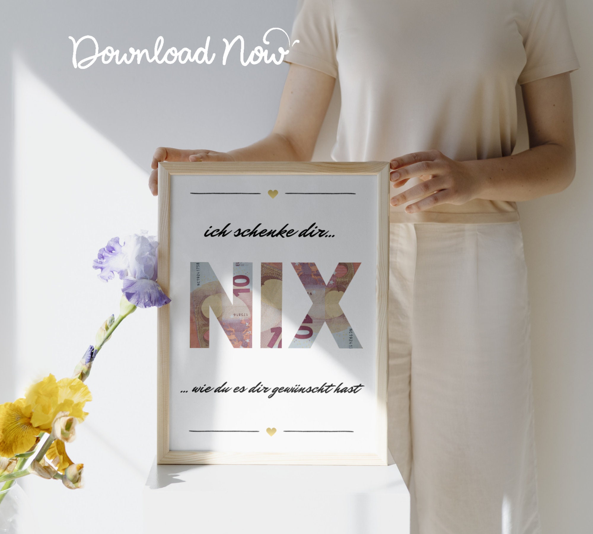 Nix Download Vorlage Geldgeschenk Nichts / Geldgeschenk NIX / Geschenk ...