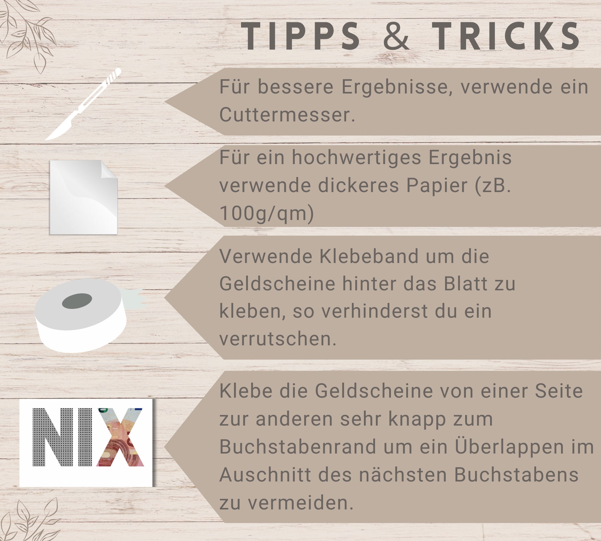 Nix Download Vorlage Geldgeschenk Nichts / Geldgeschenk NIX / Geschenk ...