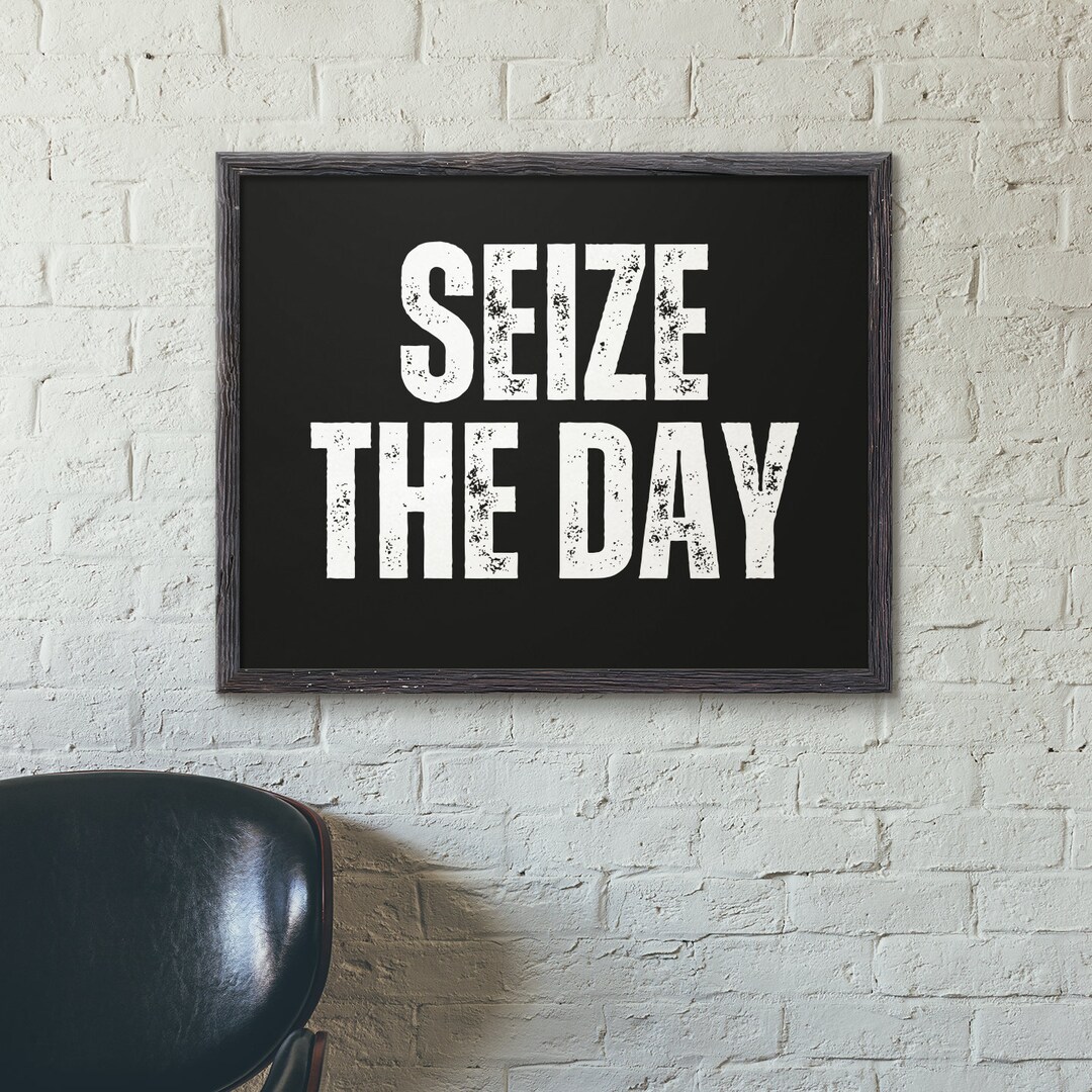 Seize the Day Motivational Posters Gift for Achievers, Entrepreneurs ...