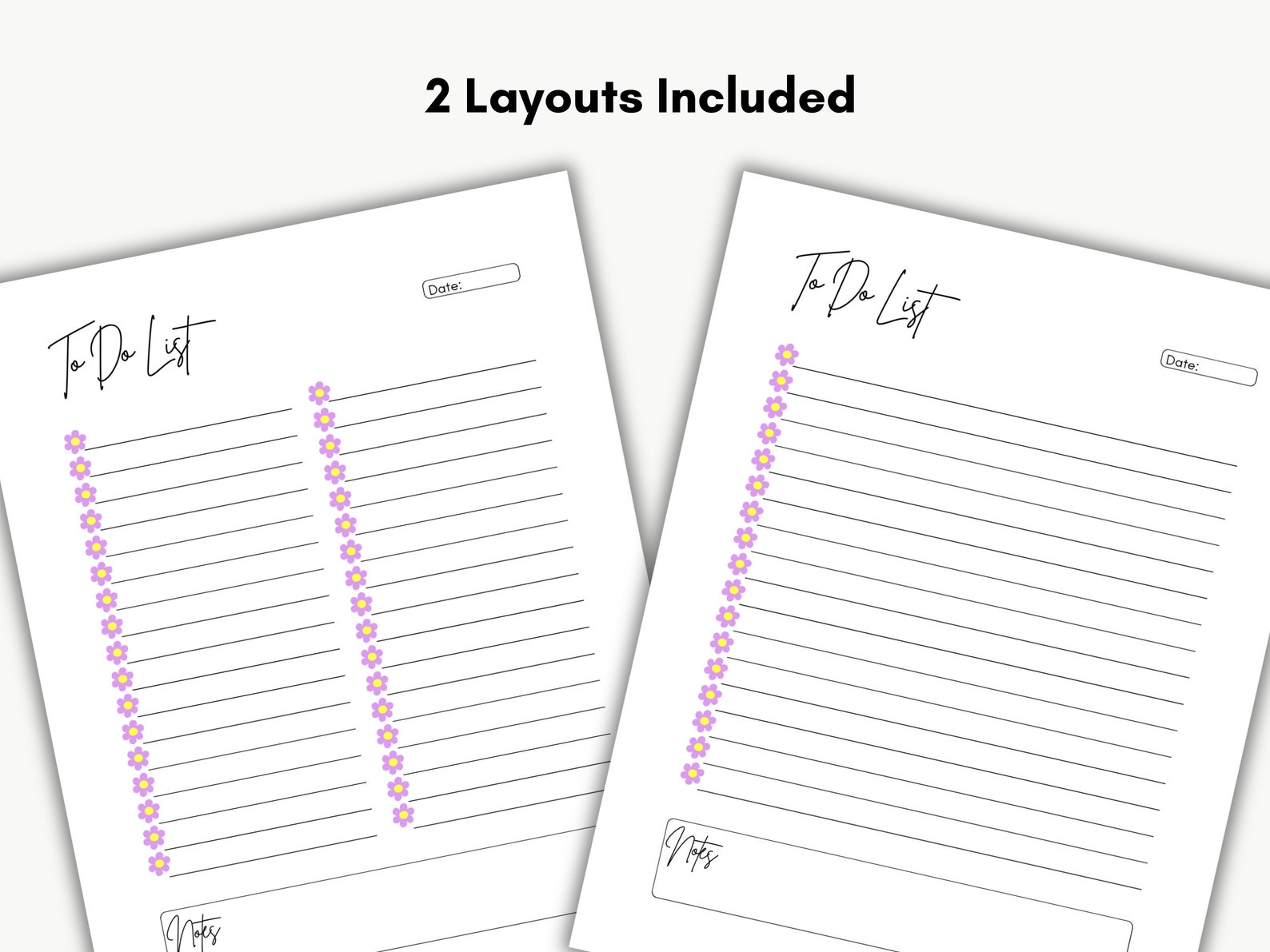 Seasonal Printable to Do List, Daily Checklist, US Letter & A4 Sizes ...