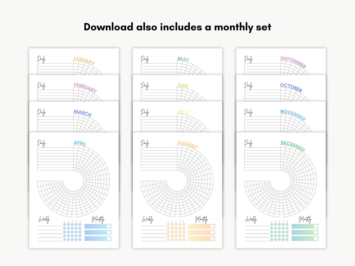 Printable Habit Tracker for Daily + Weekly + Monthly Tasks, Letter & A4 ...