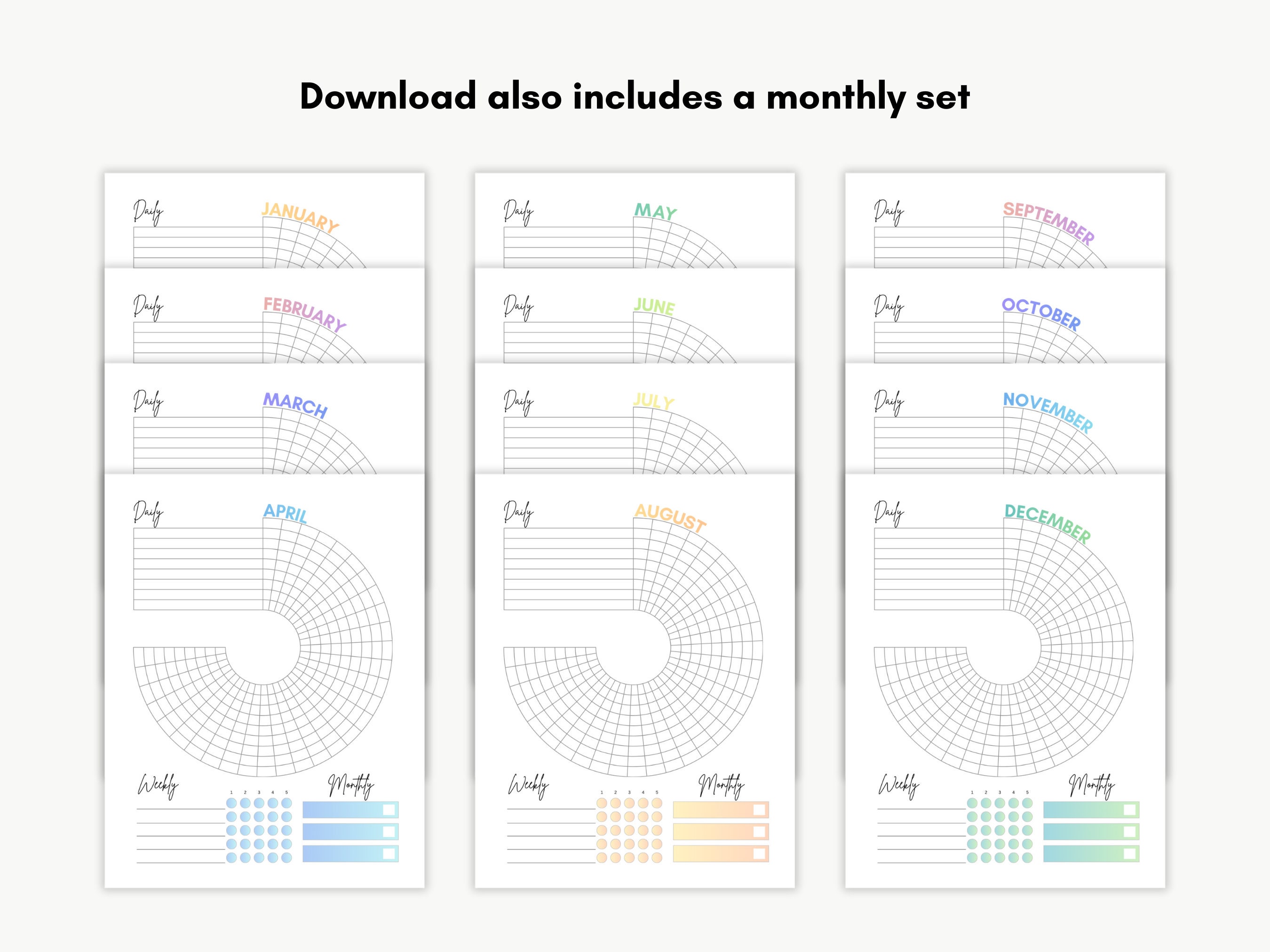 Printable Habit Tracker for Daily Weekly Monthly Tasks, Letter & A4 ...