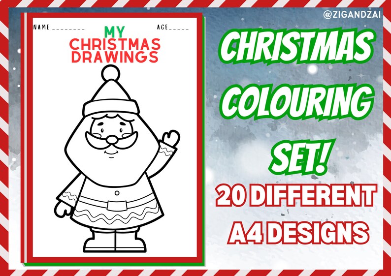 20 Christmas Coloring Pages, Christmas Printable, Christmas Activities ...