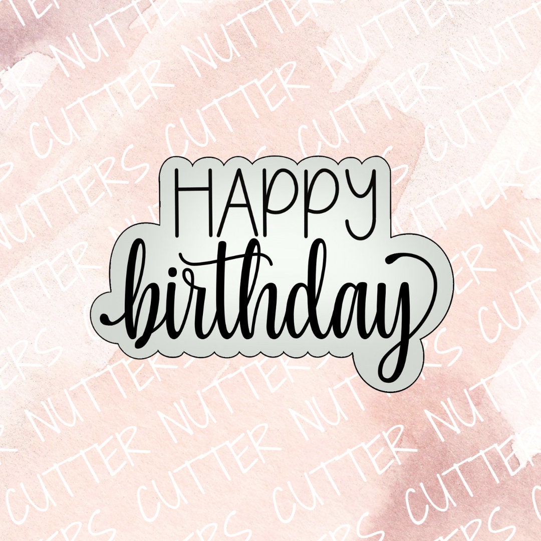 Happy Birthday Cookie Cutter - Etsy