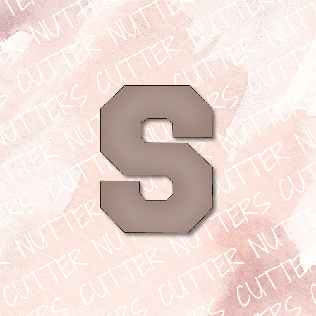 Letter S Cookie Cutter, Varsity Font, Uni, College - Etsy