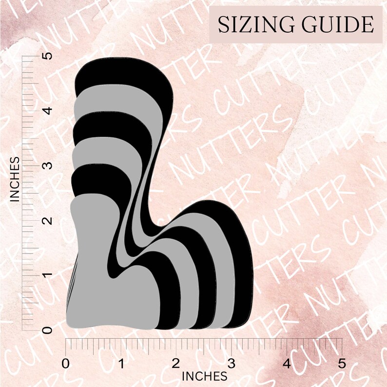 Letter L Cookie Cutter, Groovy Alphabet Font, Funky, Retro, Chubby - Etsy