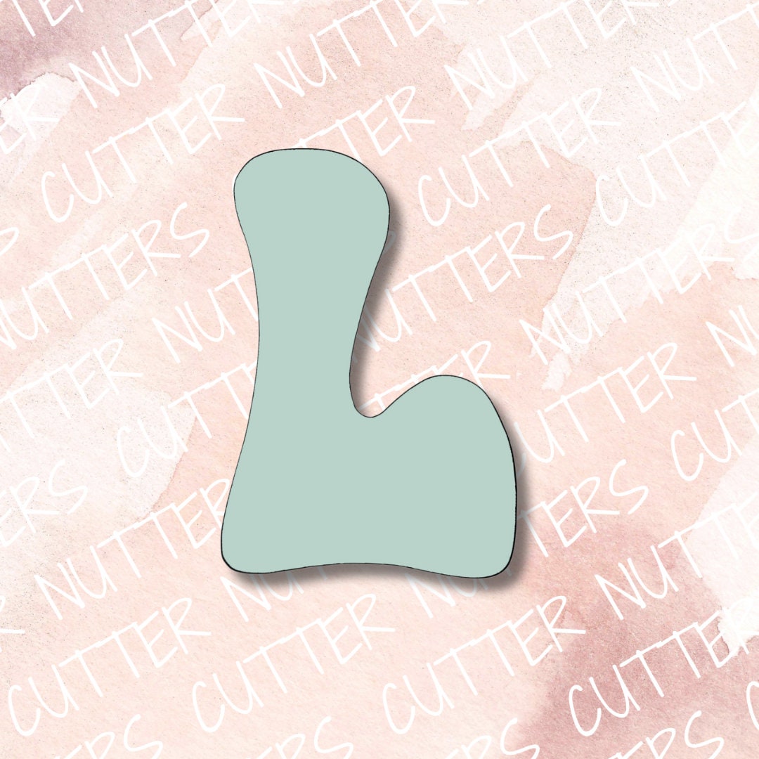 Letter L Cookie Cutter, Groovy Alphabet Font, Funky, Retro, Chubby - Etsy