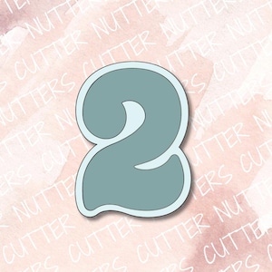 Number 2 Cookie Cutter With Outline - Etsy