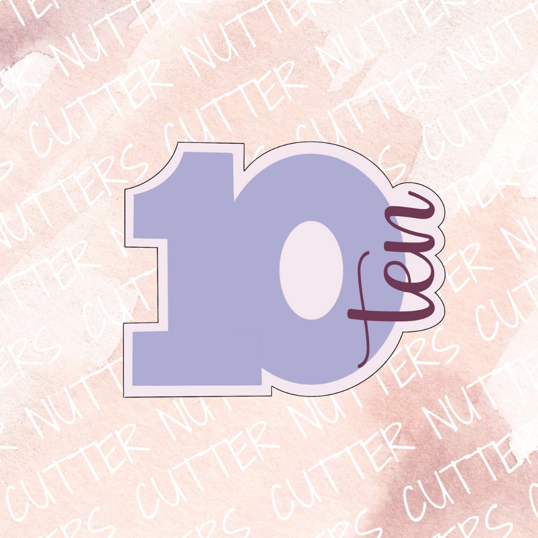 Number 10 Cookie Cutter - Etsy