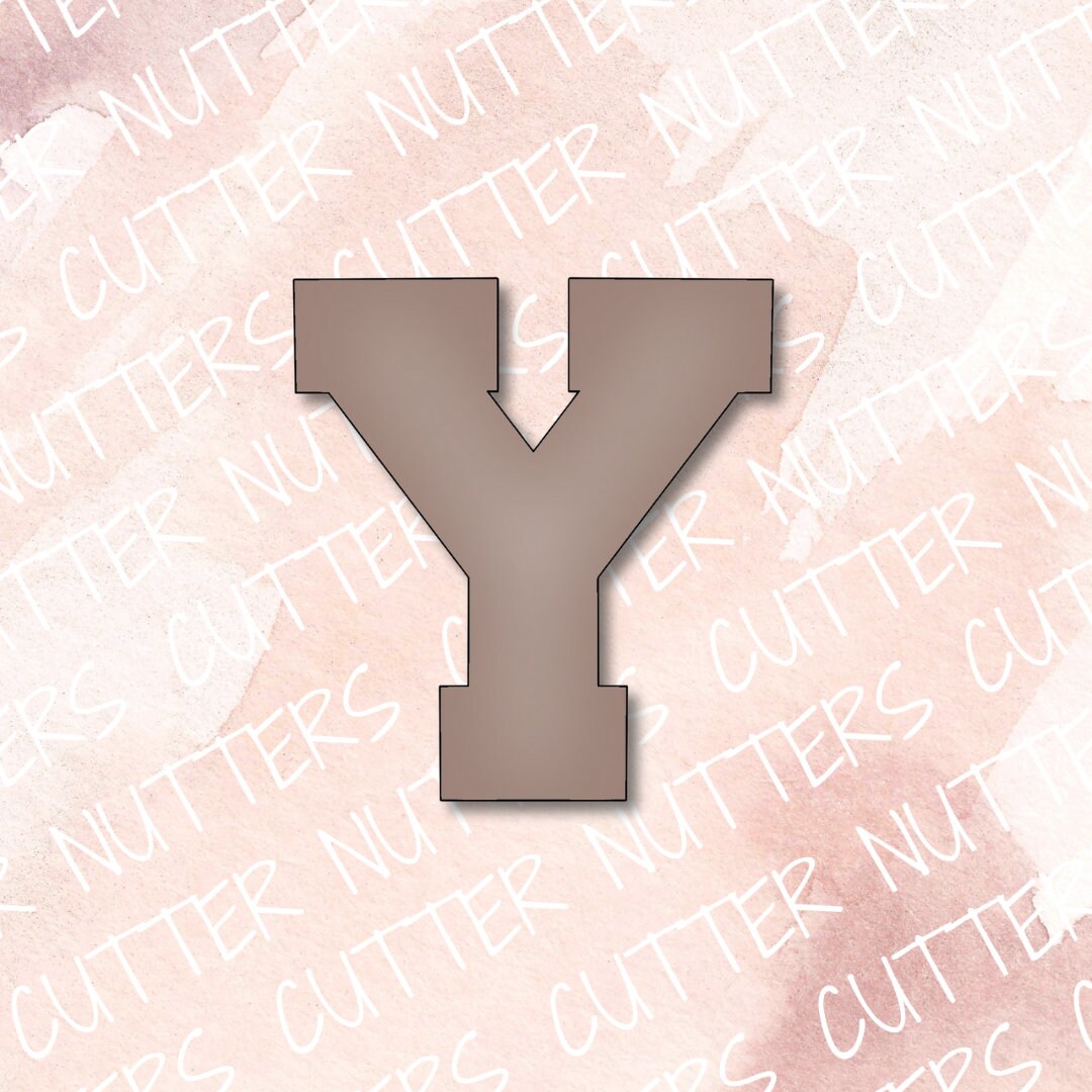 Letter Y Cookie Cutter, Varsity Font, Uni, College - Etsy