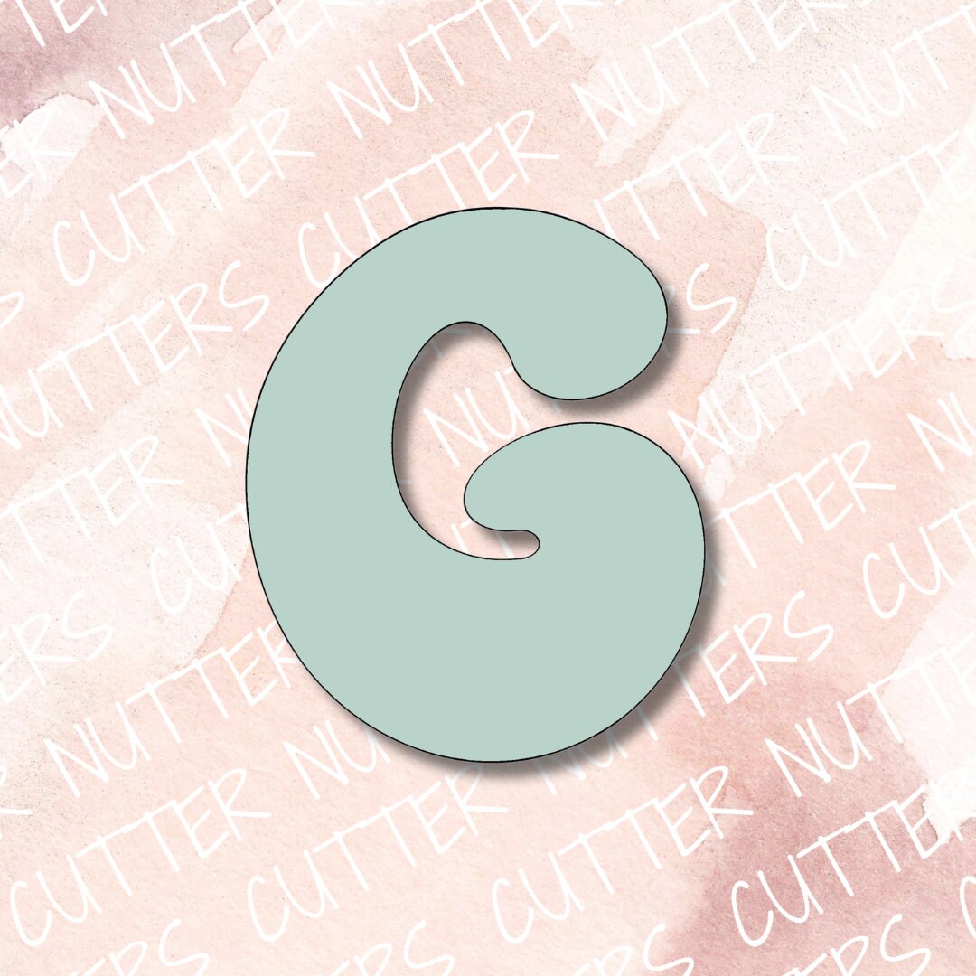 Letter G Cookie Cutter, Groovy Alphabet Font, Funky, Retro, Chubby - Etsy
