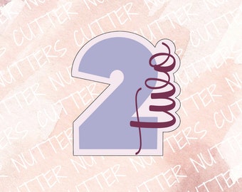 Number 2 With Balloons Cookie Cutter - Etsy