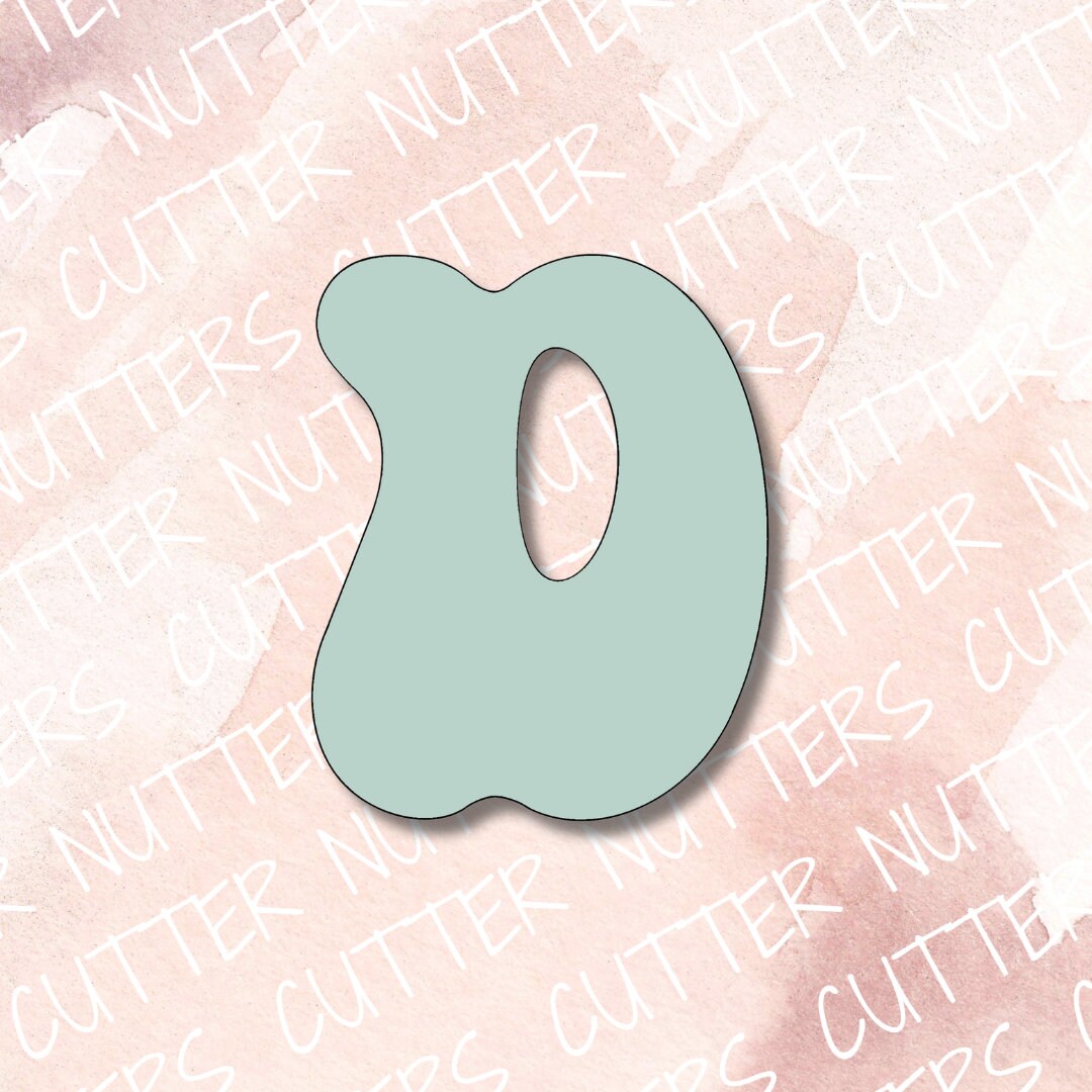 Letter D Cookie Cutter, Groovy Alphabet Font, Funky, Retro, Chubby - Etsy