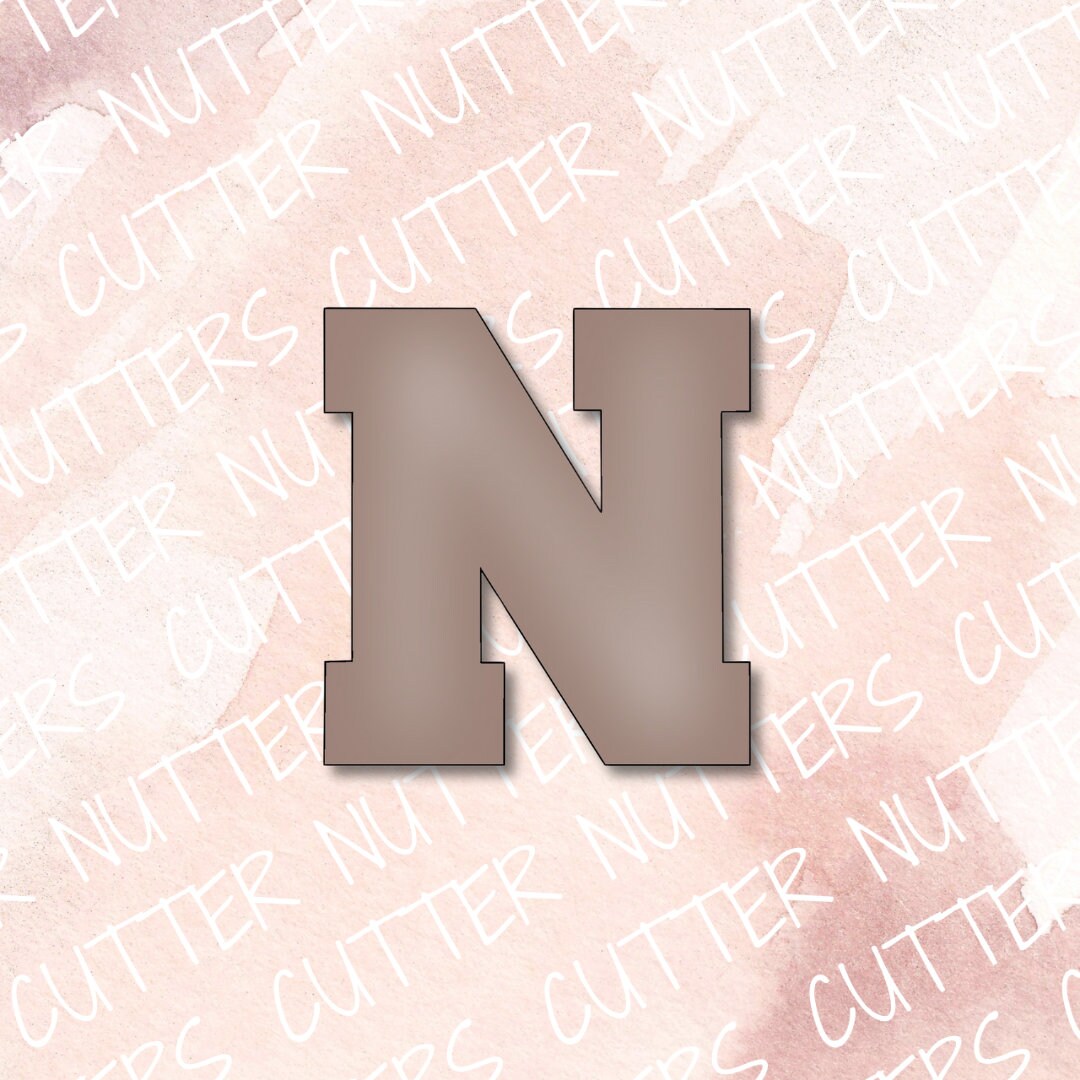 Letter N Cookie Cutter, Varsity Font, Uni, College - Etsy