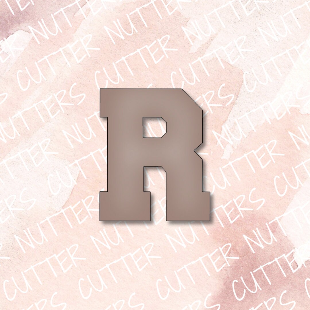 Letter R Cookie Cutter, Varsity Font, Uni, College - Etsy
