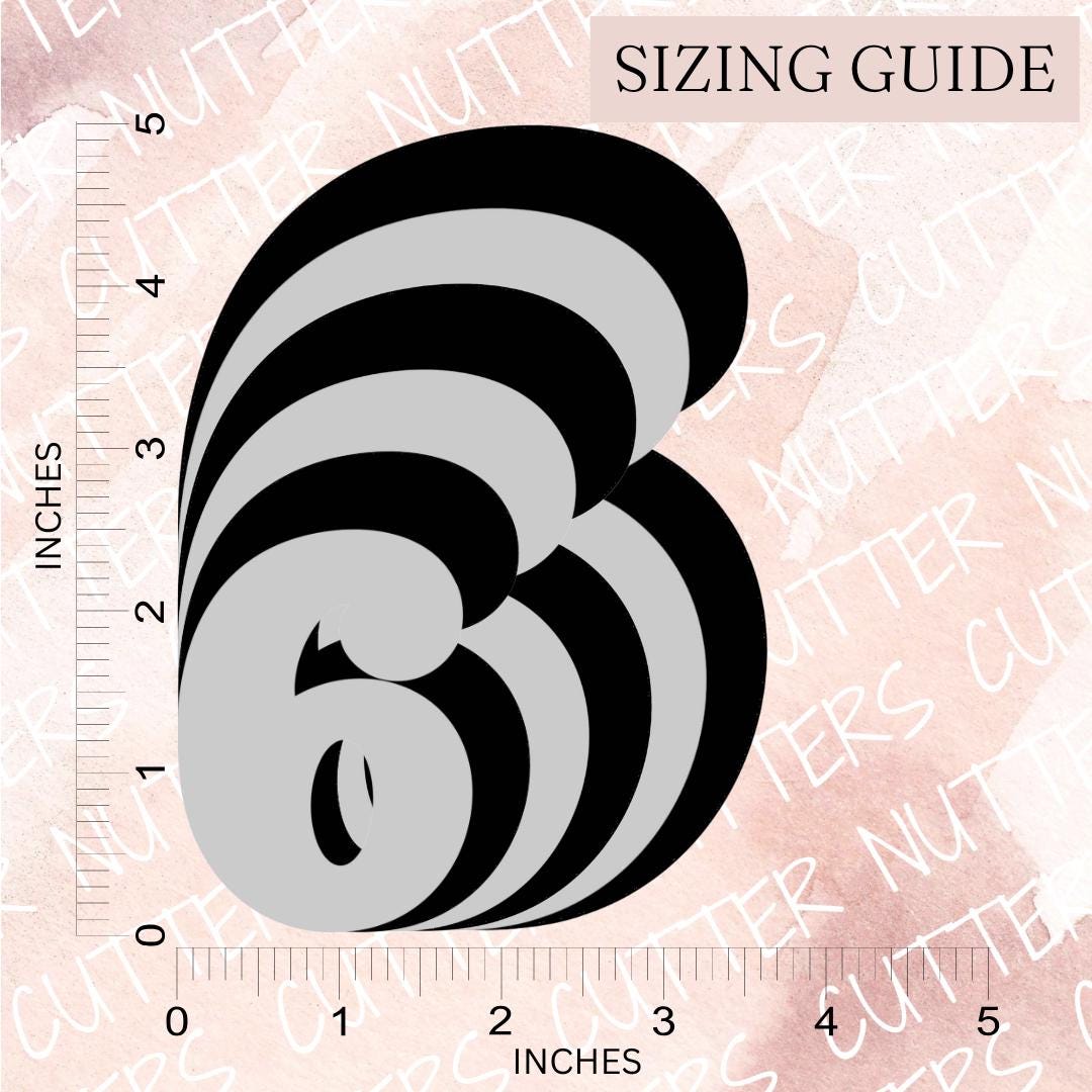 Number 6 Cookie Cutter - Etsy