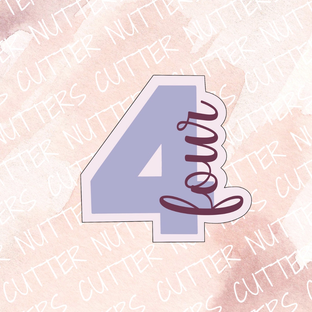 Number 4 Cookie Cutter - Etsy