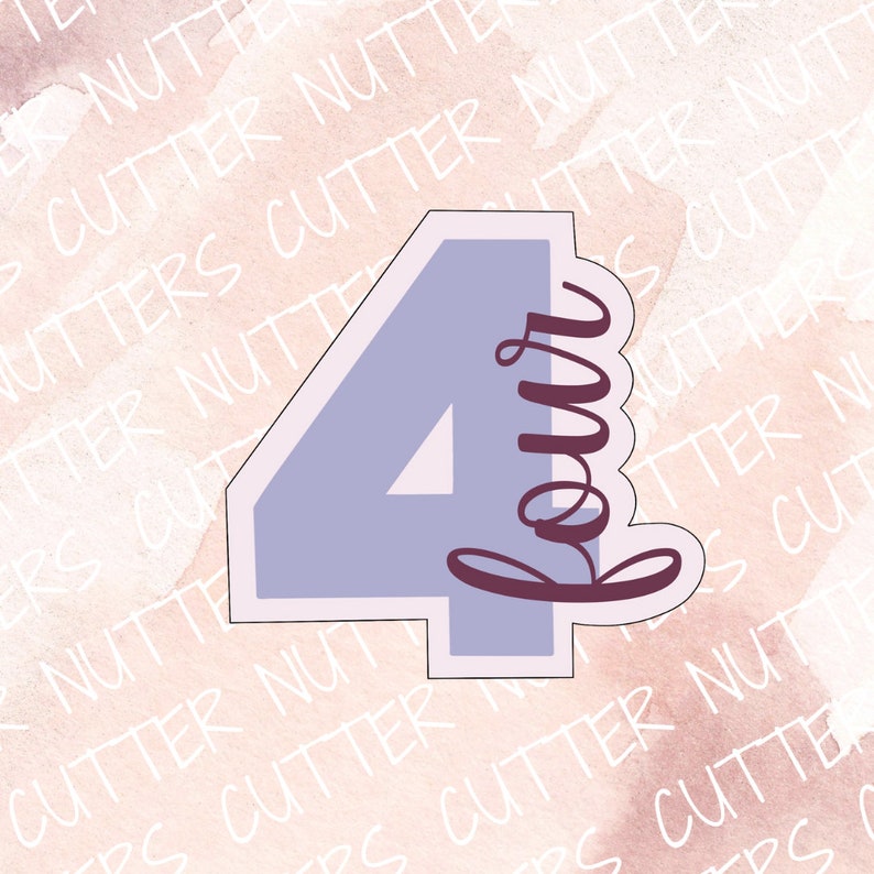 Number 4 Cookie Cutter - Etsy